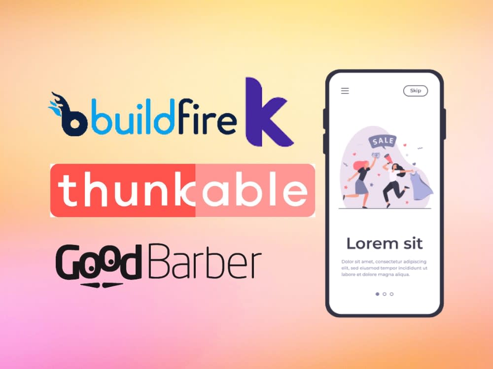 A fully built mobile app with Thunkable, Buildfire Kodular and Good barber | Upwork