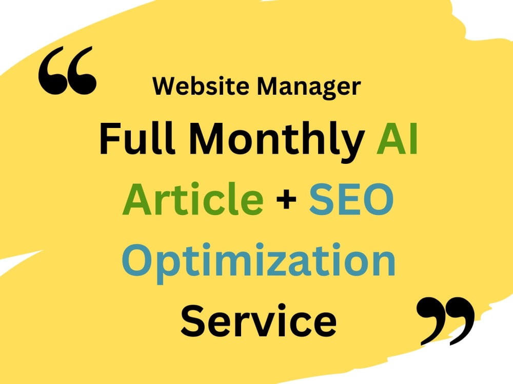 Full Monthly AI Article Writing and Complete SEO optimization Service ...