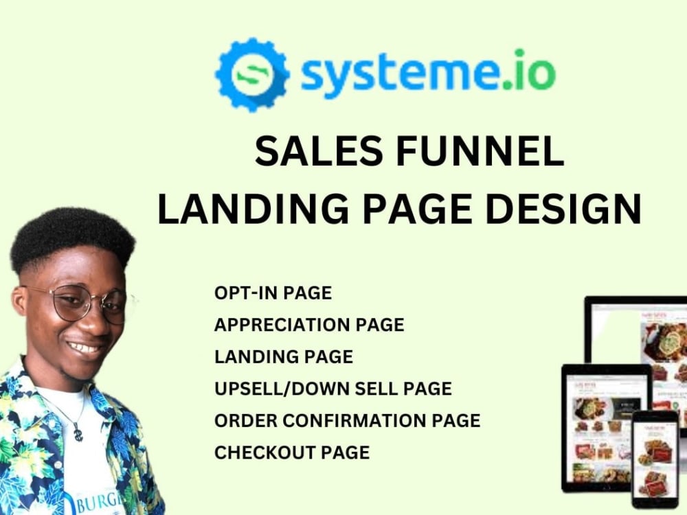 A good website design on Systeme.io, sales funnel & landing page design ...