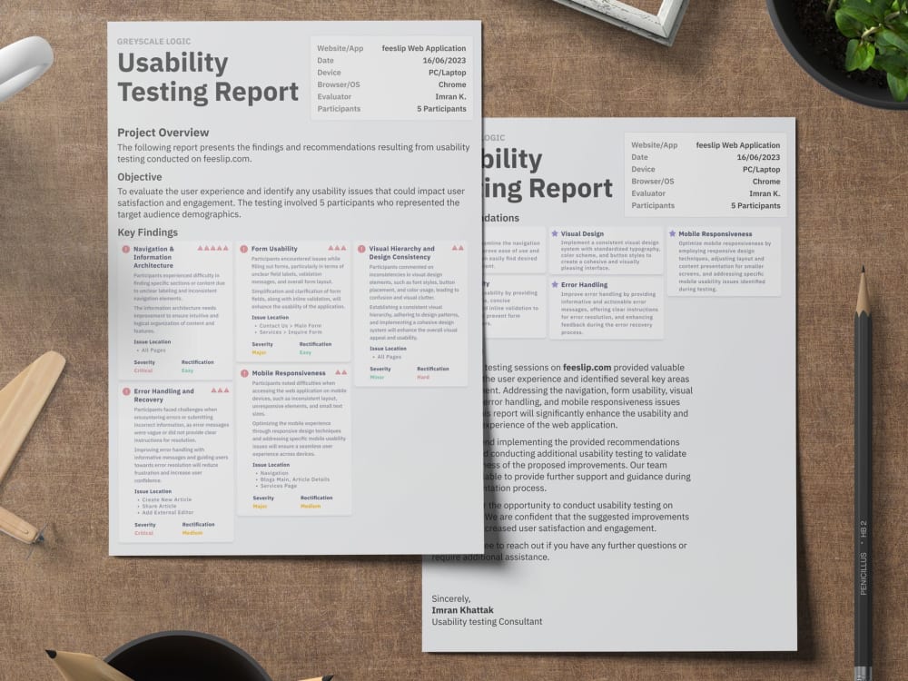 A Usability Testing report from real users for your application | Upwork