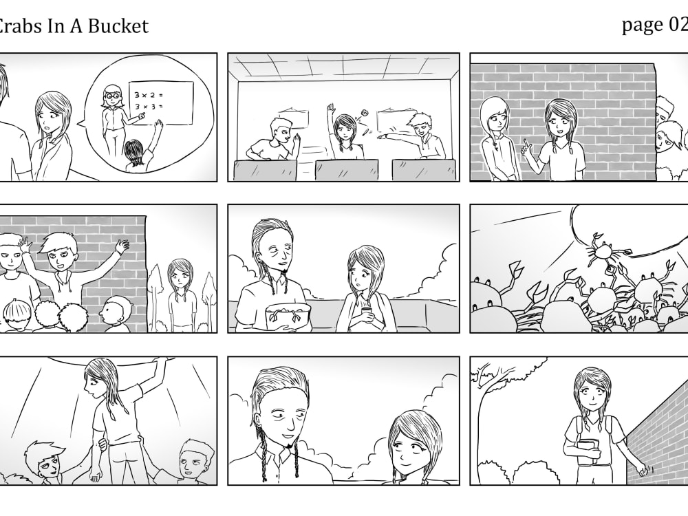 Amazing storyboard in cartoon and anime style | Upwork