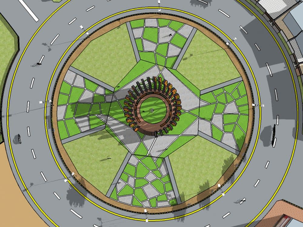 Architectural Site Plan, Photoshop Rendered Master plan and Landscaping ...