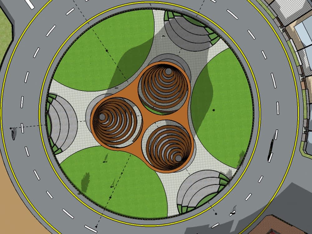 Architectural Site Plan, Photoshop Rendered Master plan and Landscaping ...