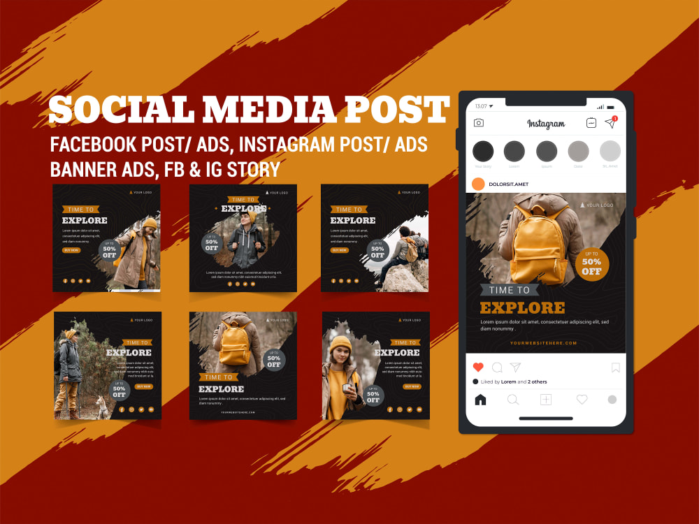 Design Instagram, facebook posts, and banner ads | Upwork