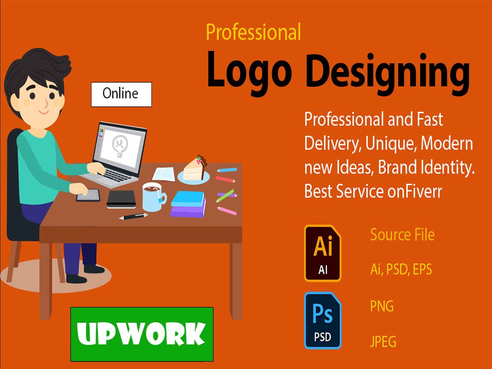 Creative flat 2D and minimalist logo design | Upwork