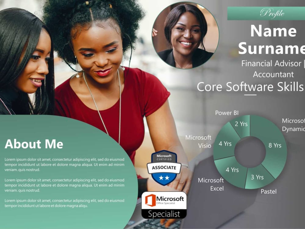 A digital personal branding profile using this template -jpg+pdf | Upwork