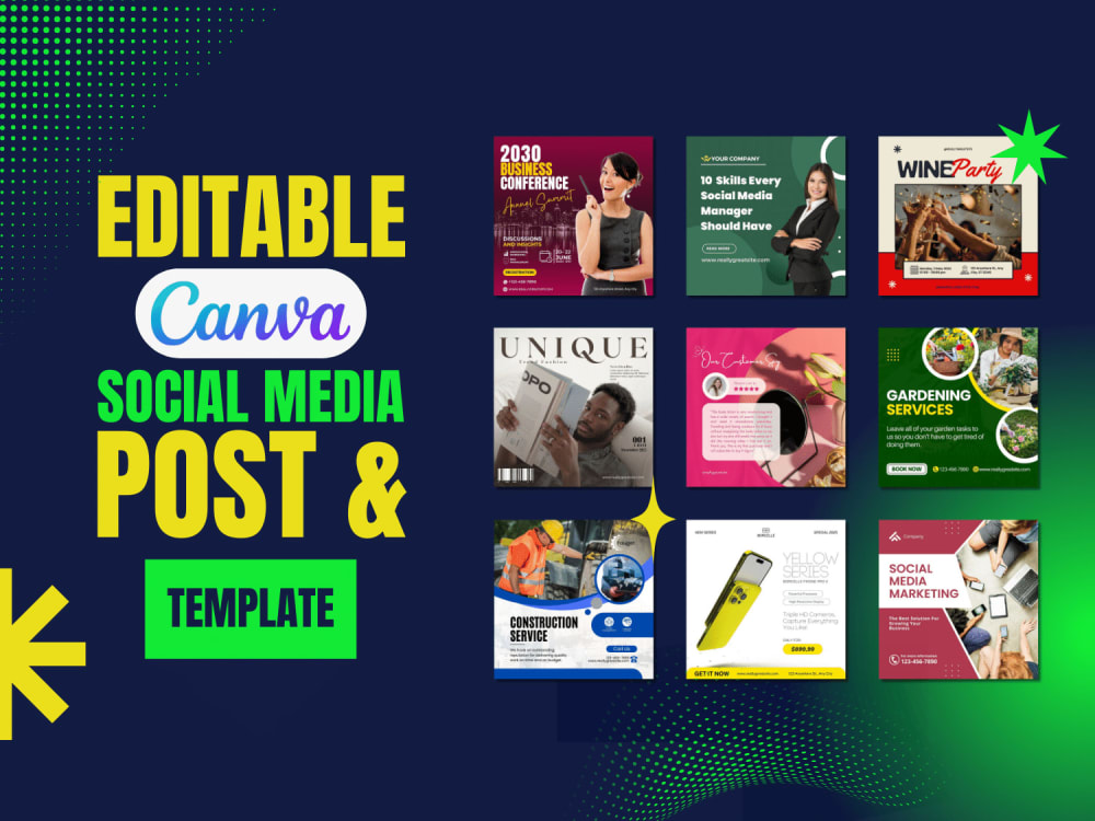 Create an editable post design using canva | Upwork