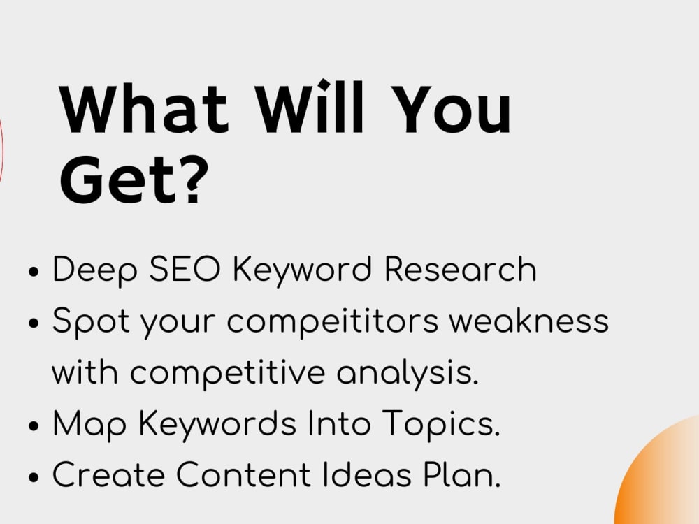 A Thorough Keyword Research (Kw Mapping, Content Marketing Plan) | Upwork