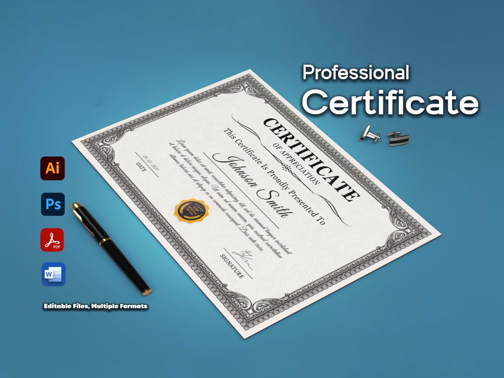 Modern certificate design and diploma design in 3 hours | Upwork