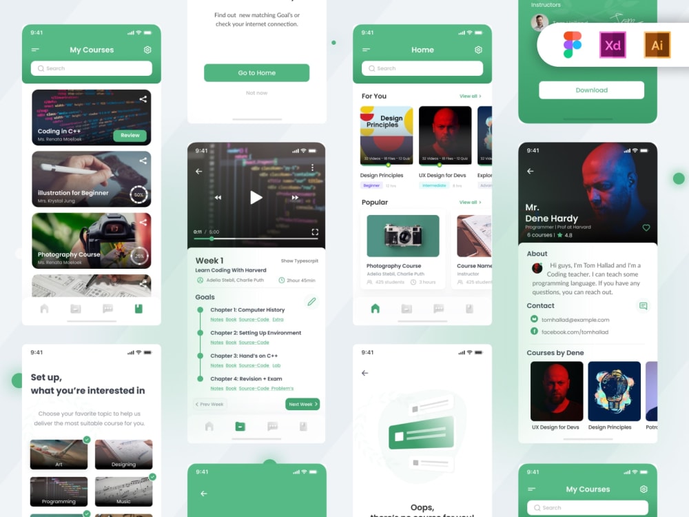 Trendy and unique mobile app UI UX design | Upwork