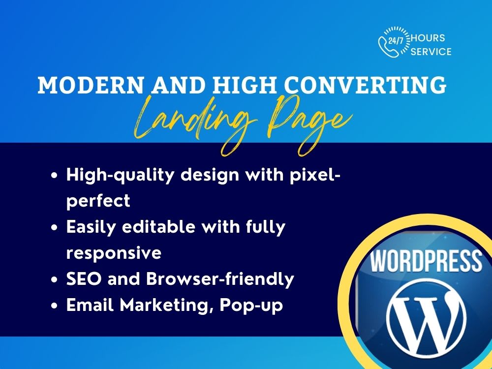 An elegant and professional, high-converting WordPress Landing page. | Upwork
