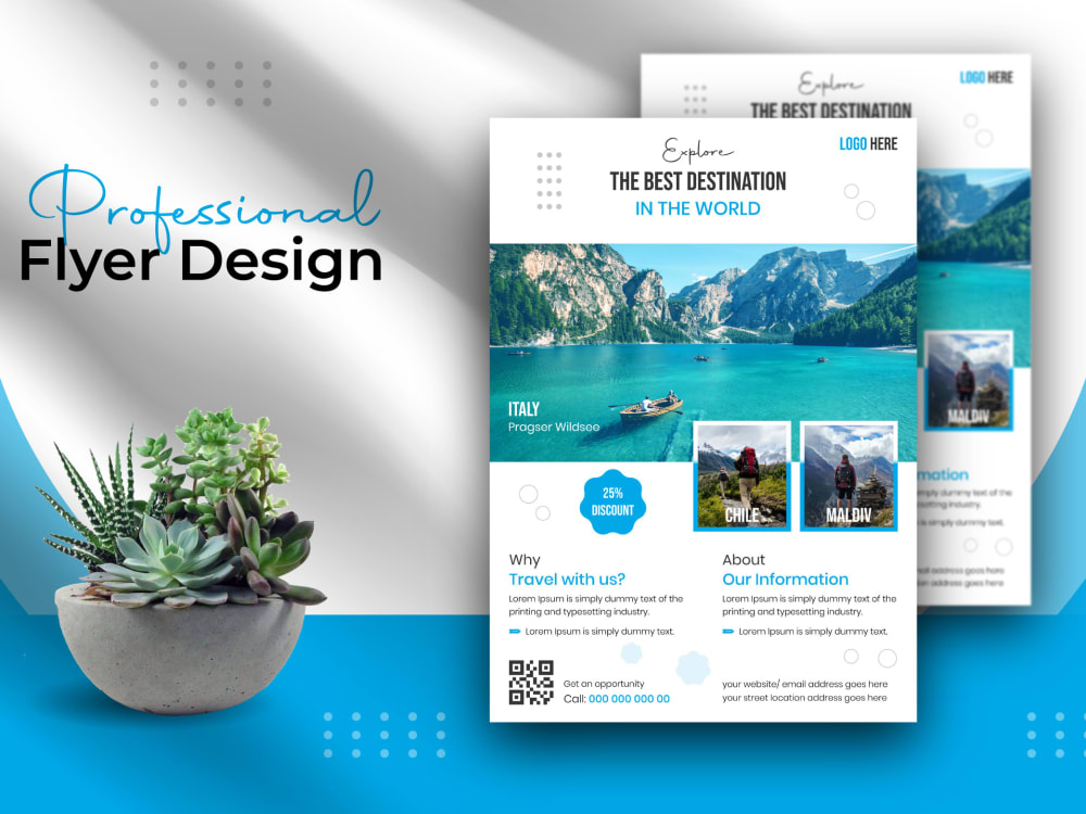 Professional flyer design and trifold or bifold brochure for your ...