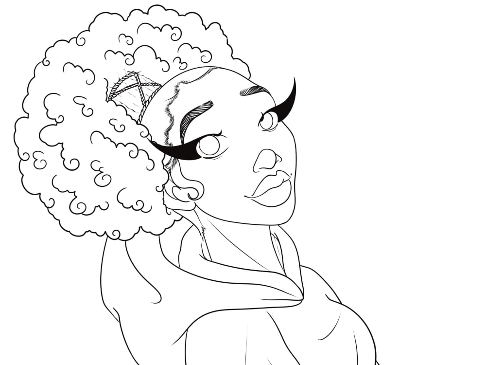 Stylized Character Illustration/Character Portrait (Lineart Only, no ...