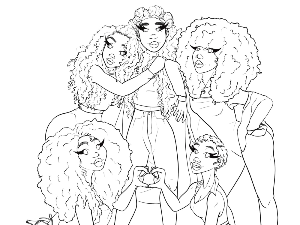 Stylized Character Illustration/Character Portrait (Lineart Only, no ...