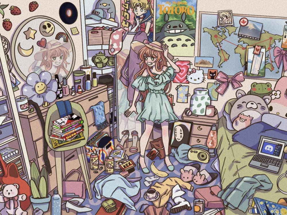 Clutter artwork for your socials banner or a wallpaper | Upwork