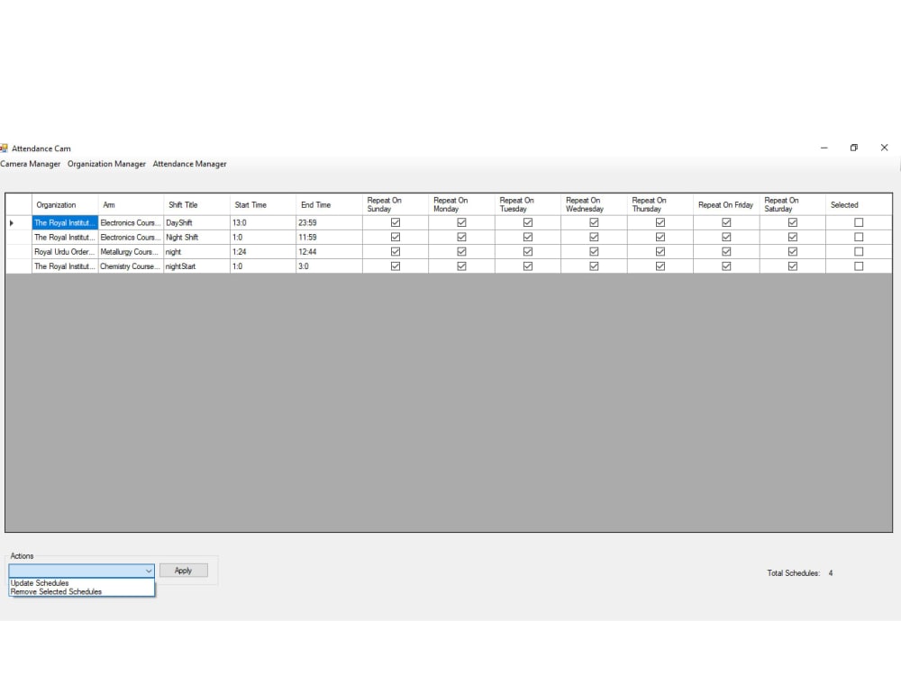 "Attendance System using Image Processing" made in C# for FYP | Upwork
