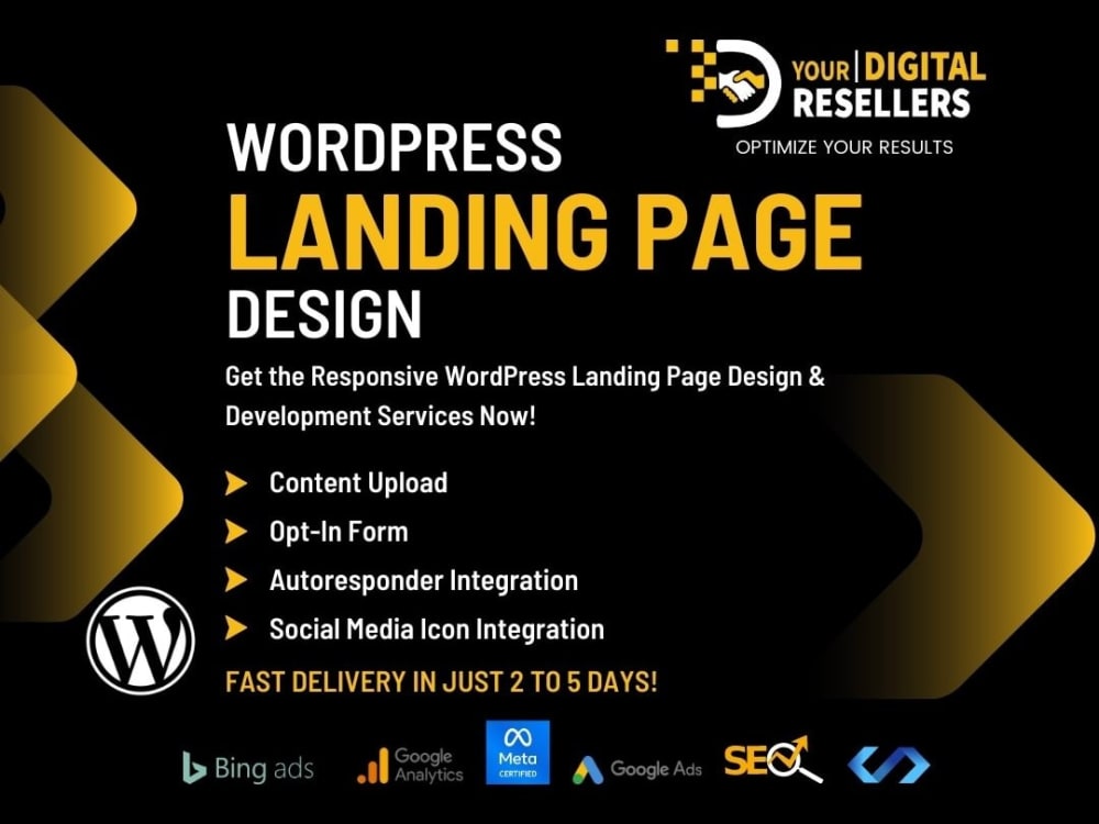 Responsive WordPress Landing Page Design & Development with Elementor | Upwork