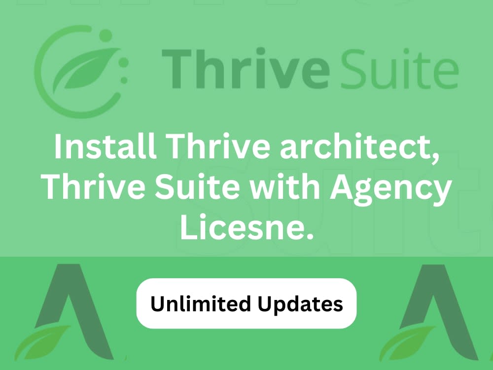 Full Thrive Suite installation with genuine license | Thrive Architect | Upwork