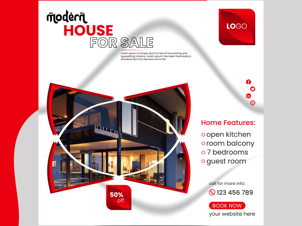 Creative social media designs for Facebook, Twitter, Instagram, or ...