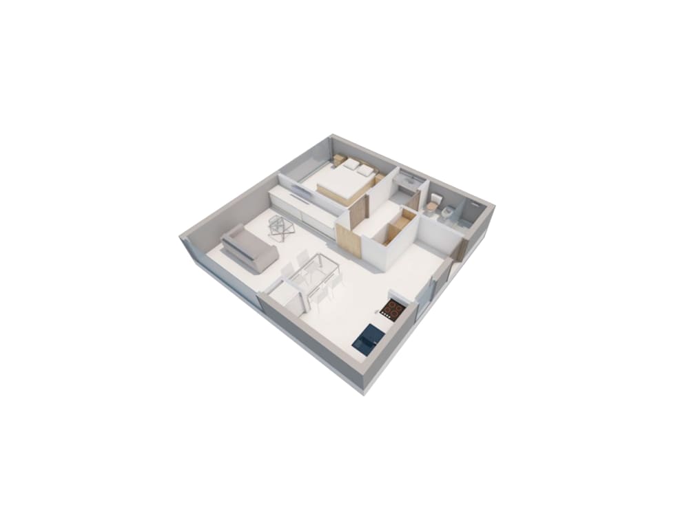 A realistic 3d floor plan for architecture projects and real estate ...