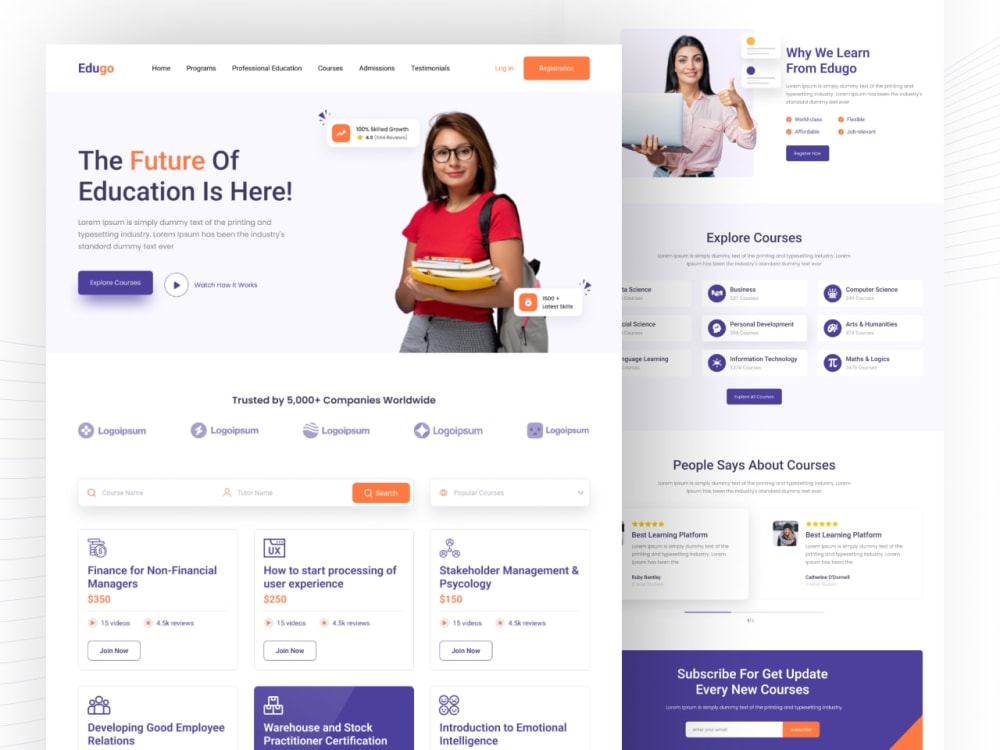 Responsive Landing page ui or Website UI UX Design in Figma | Upwork