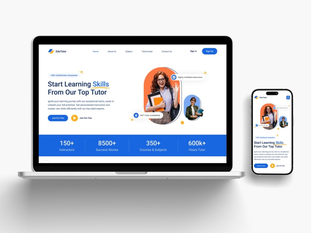 Responsive Landing page ui or Website UI UX Design in Figma | Upwork