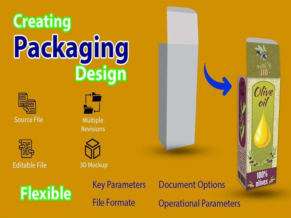 Product packaging die line and box design | Upwork