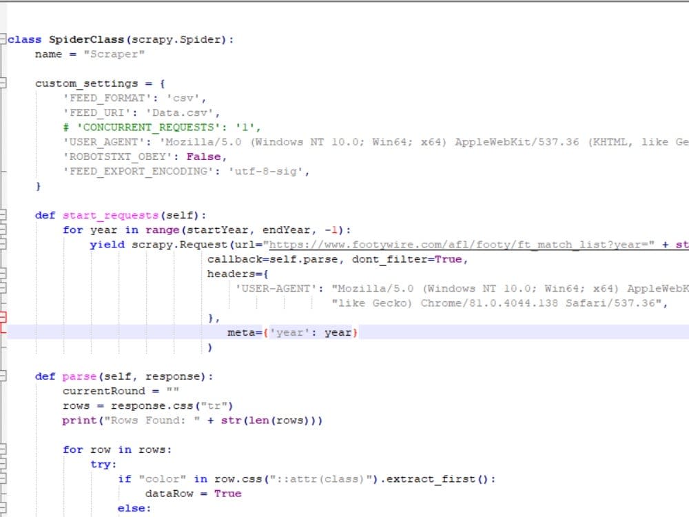All the required data which needs to be scraped from the website | Upwork
