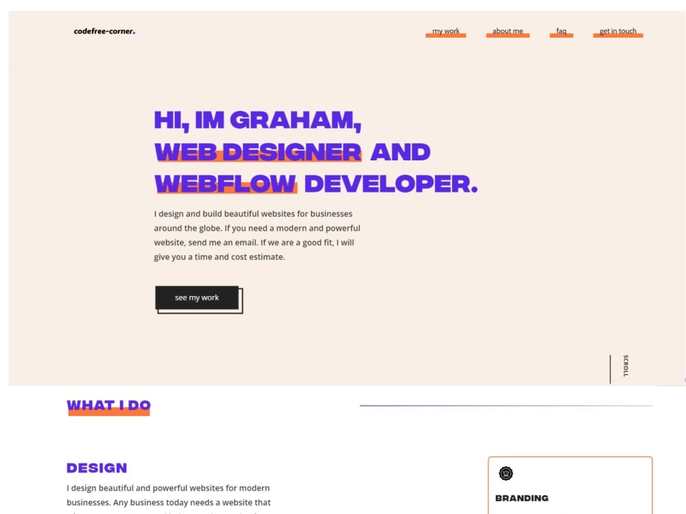 Stunning Portfolio Website made with webflow | Upwork