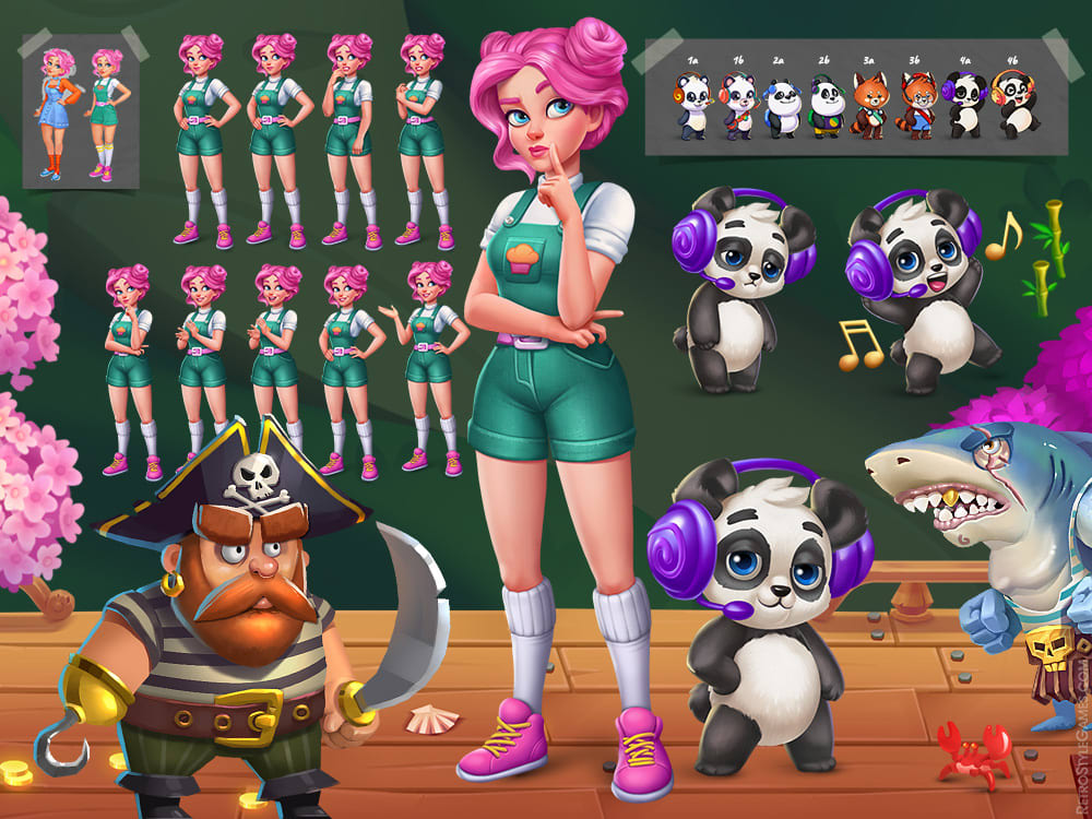 Slots Characters - 2D illustrations and Spine animations | Upwork