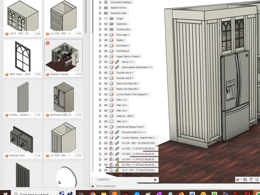A fusion 360 kitchen library | Upwork
