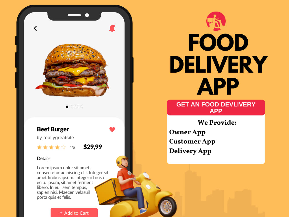Food Delivery App | Food Ordering App| Food Panda | Door Dash | Uber ...