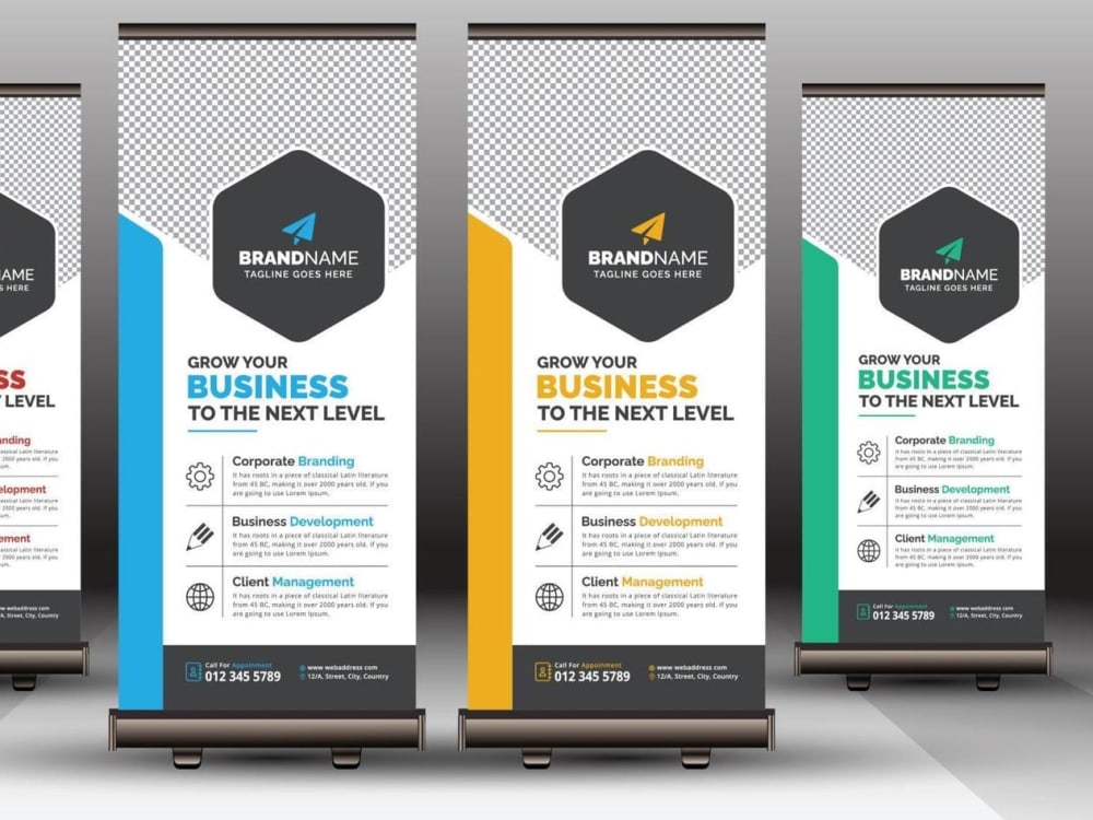 Outdoor banner, billboard, yard sign, signboard, roll-up banner, web ...