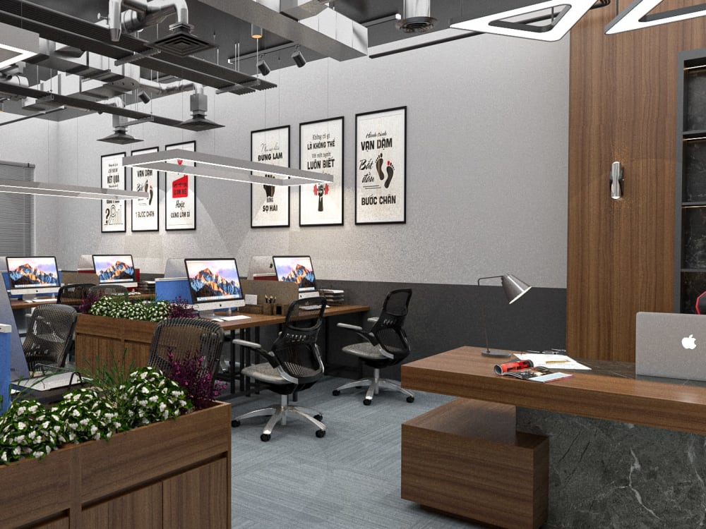 Cafe office interior design with 3d rendering | Upwork