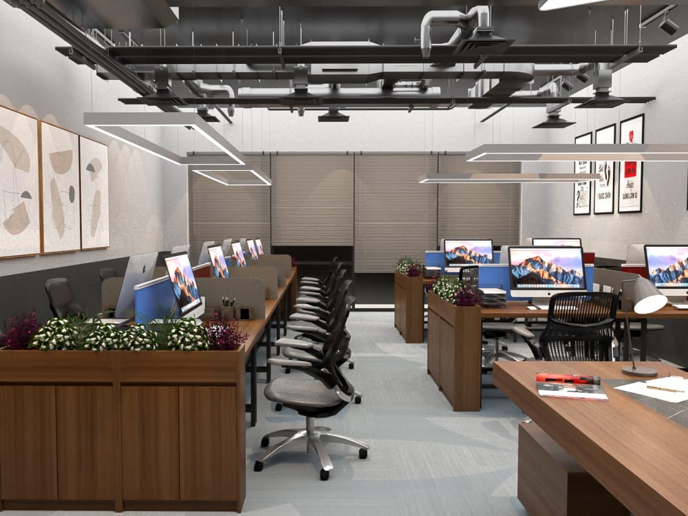 Cafe office interior design with 3d rendering | Upwork