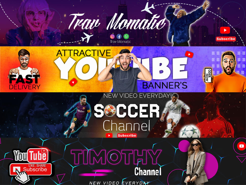 Perfect Youtube Banner for your channel | Upwork