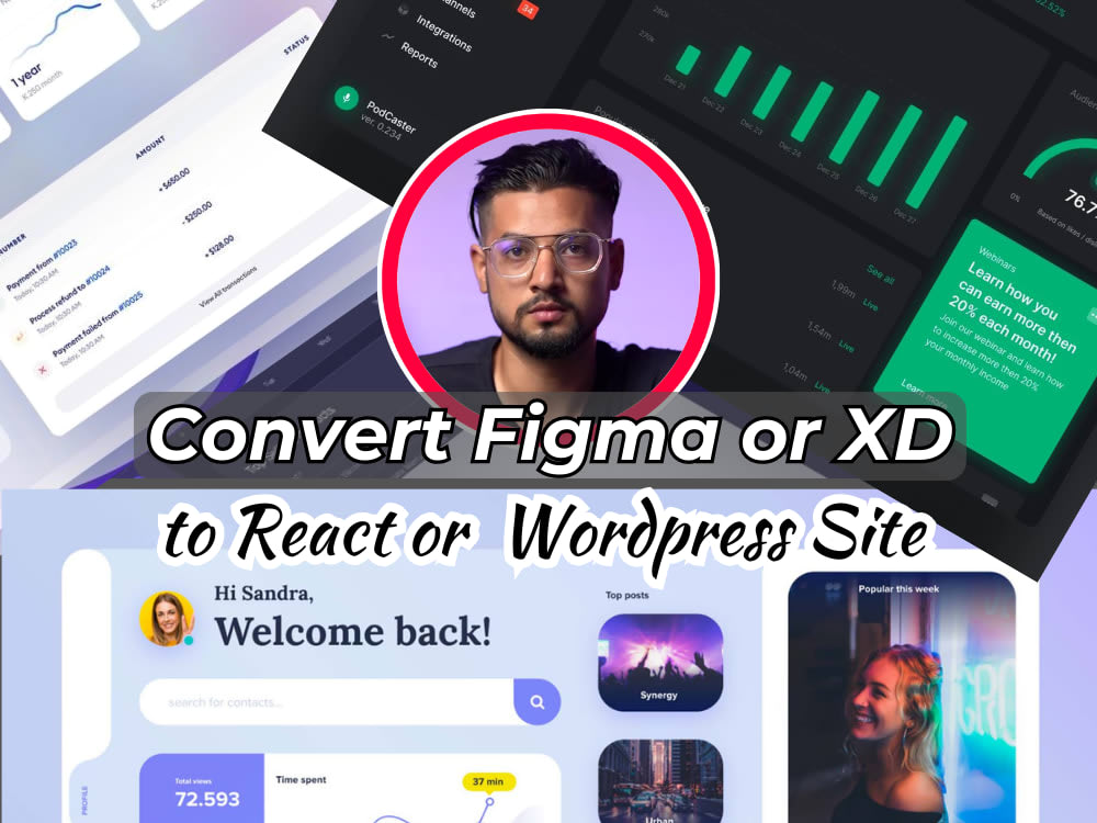 Figma to pixel-perfect ReactJS website || React Frontend Developer | Upwork