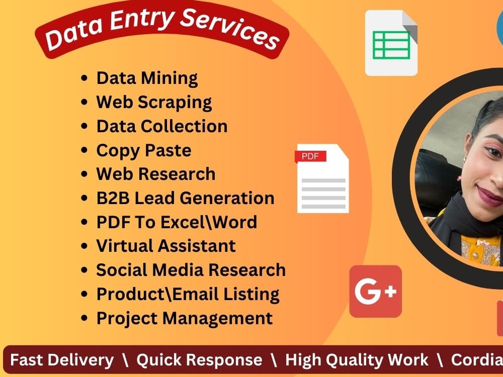 Data entry, web research and lead generation . | Upwork