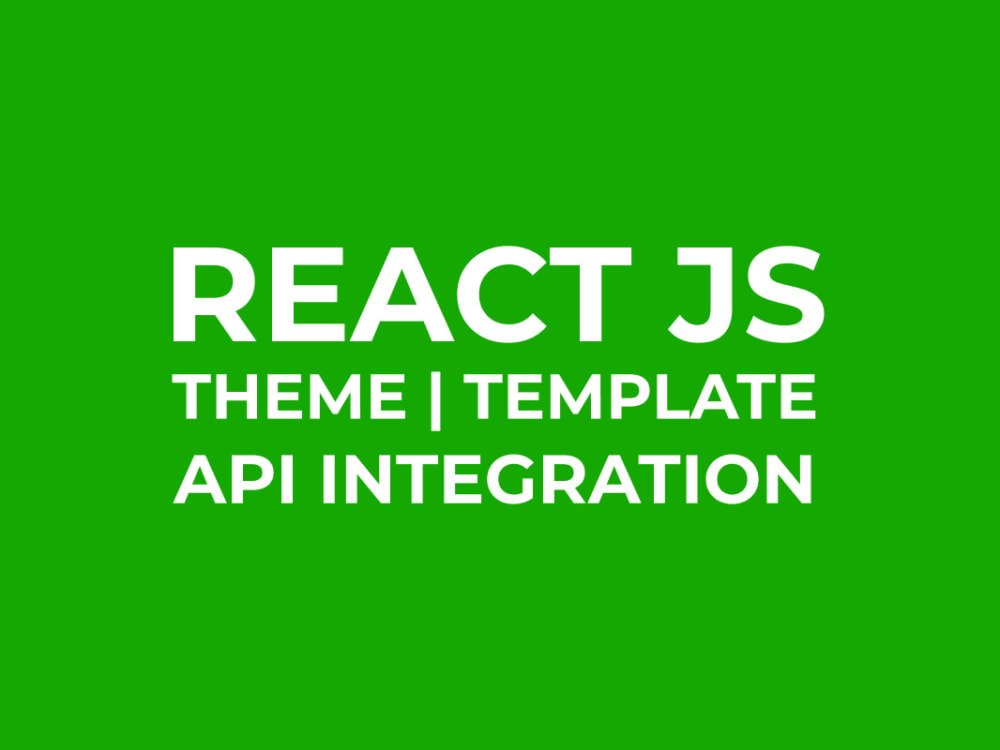 React.js template | React.js theme integration with REST API | Graphql ...