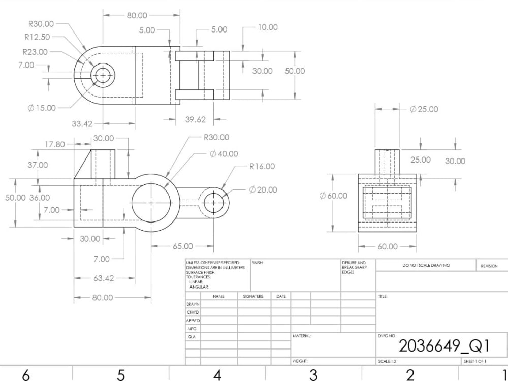 2d mechanical drawings,2d drafting,2d engineering drawings mechanical ...