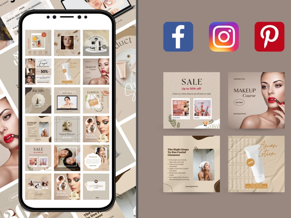 An Aesthetic & Cohesive Layout for Social Media Posts | Upwork