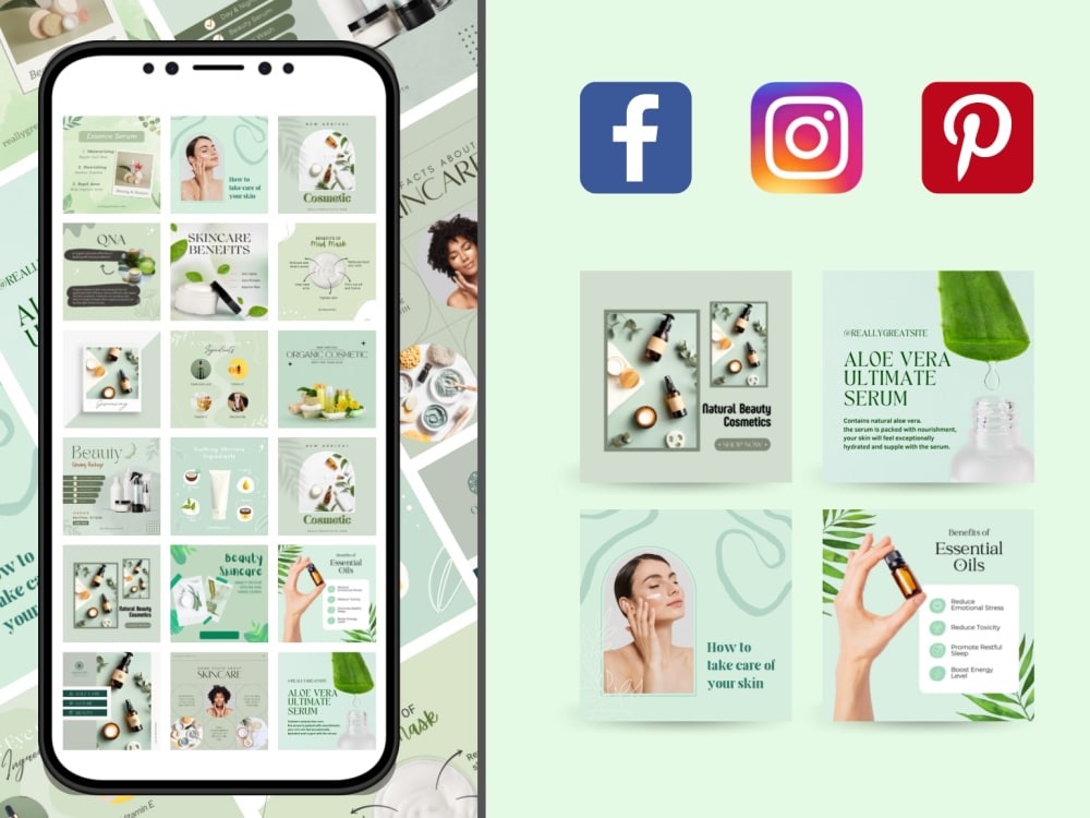 An Aesthetic & Cohesive Layout for Social Media Posts | Upwork