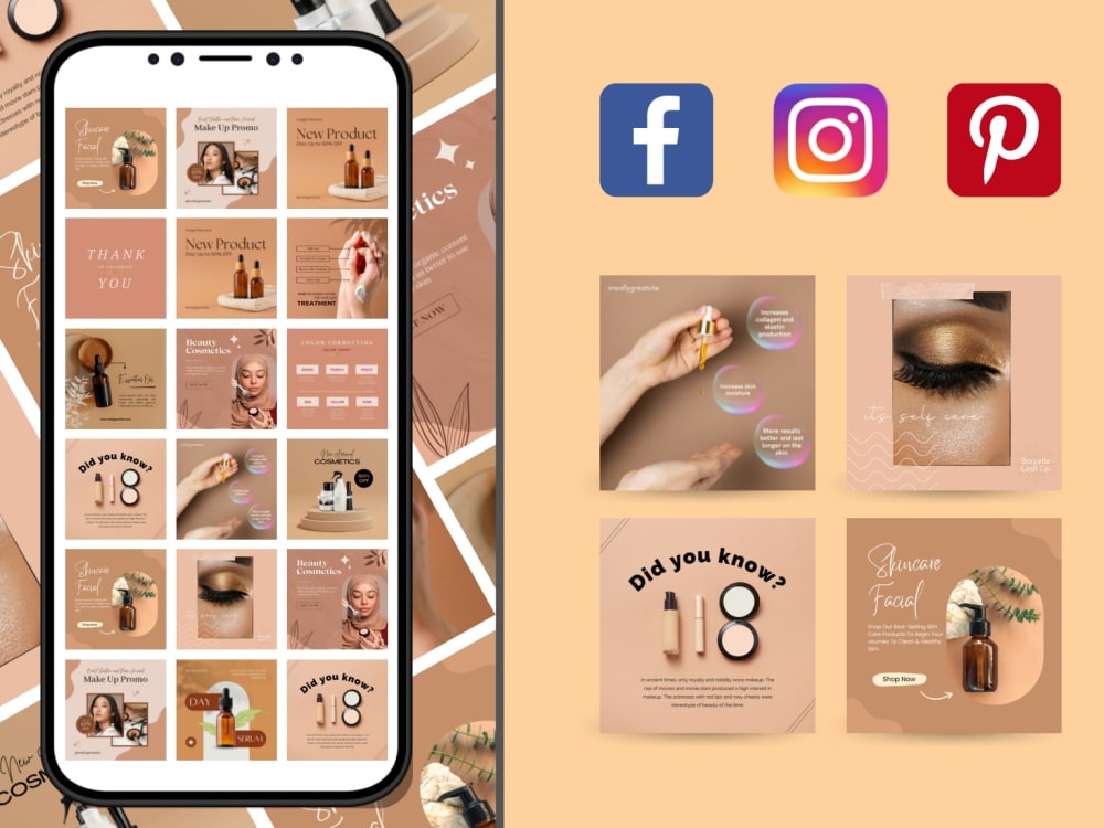 An Aesthetic & Cohesive Layout for Social Media Posts | Upwork