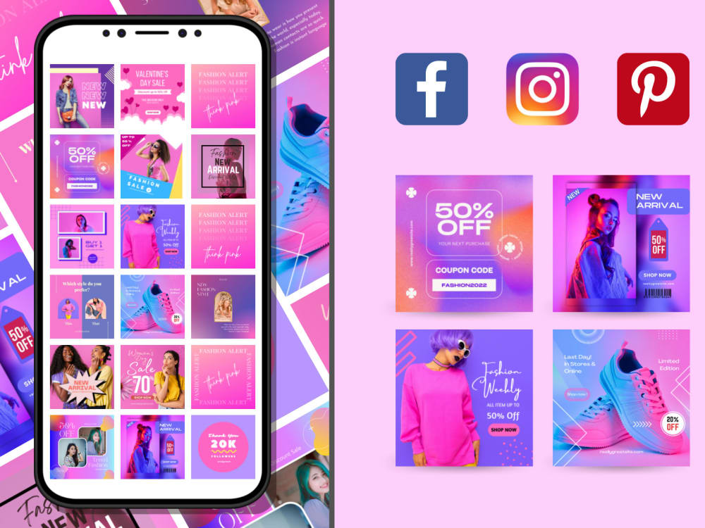 An Aesthetic & Cohesive Layout for Social Media Posts | Upwork