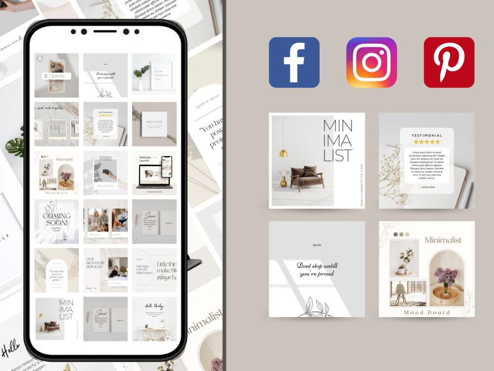 An Aesthetic & Cohesive Layout for Social Media Posts | Upwork