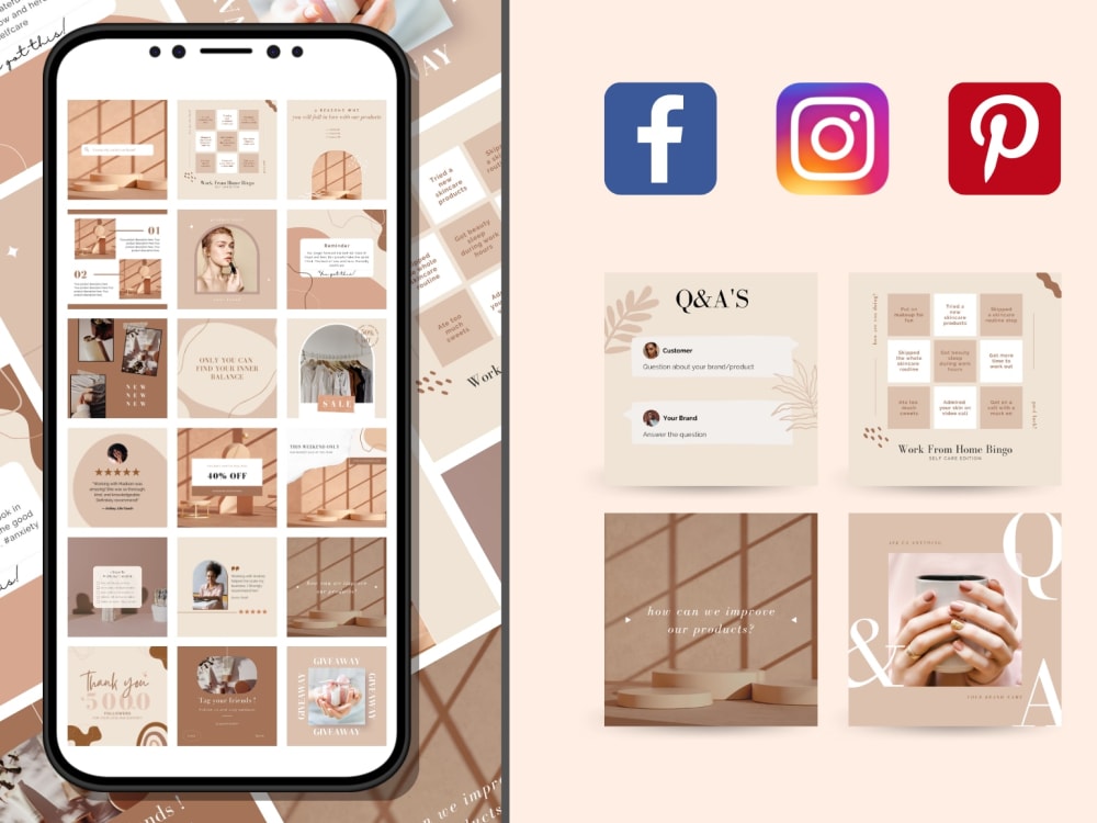 An Aesthetic & Cohesive Layout for Social Media Posts | Upwork