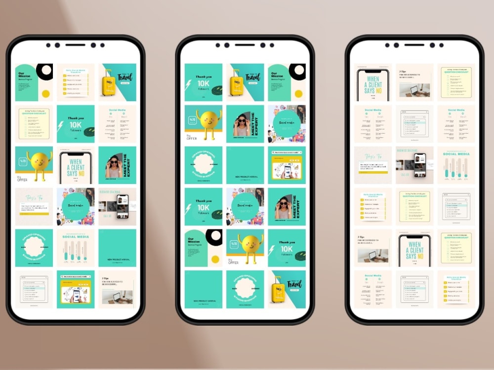 An Aesthetic & Cohesive Layout for Social Media Posts | Upwork