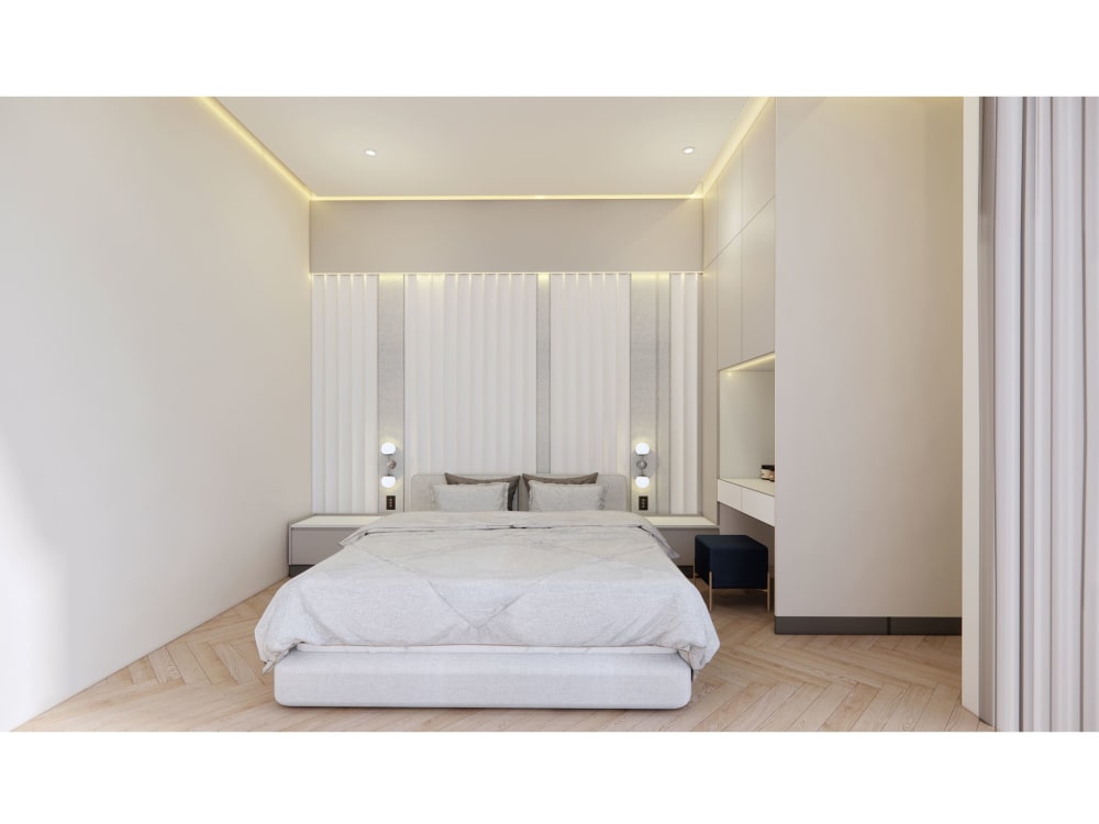 Simple and clean minimalist bedroom design | Upwork