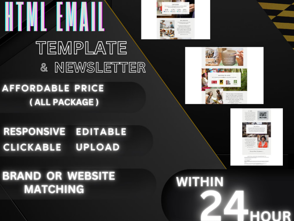 An affordable HTML Responsive Email Template & Newsletter | Upwork
