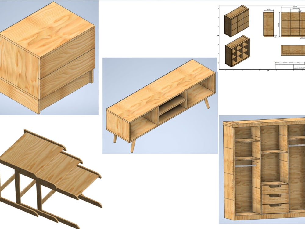 I offer engineering drawings for all woodwork, 3D and executive ...